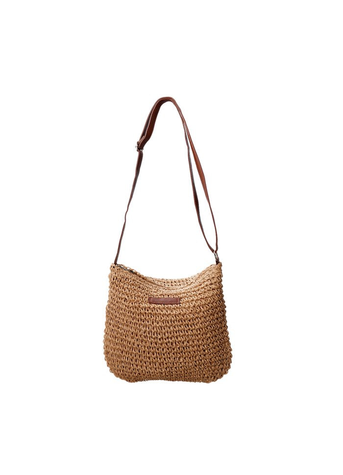 Black Colour Jodie Jute Bag - Khaki – Dragonfly Boutique Online
