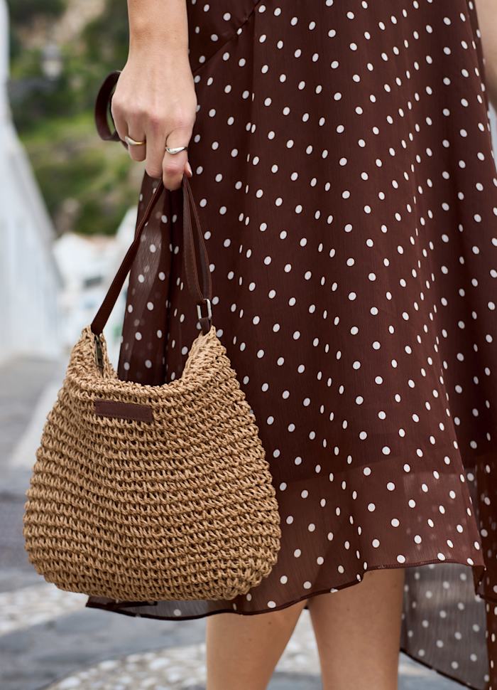 Black Colour Jodie Jute Bag - Khaki – Dragonfly Boutique Online